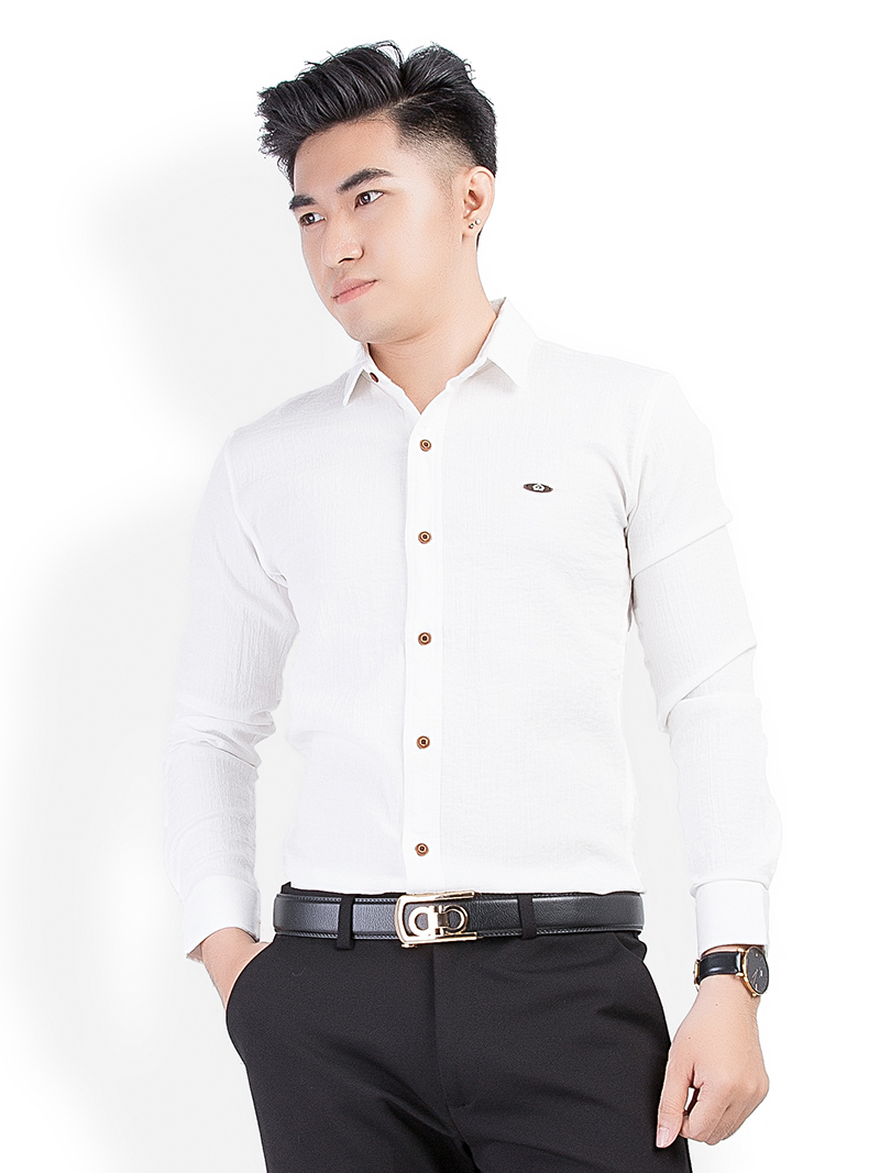 Áo Sơ Mi Hàn Quốc Trắng Kem ASM931 - Mã SP: ASM931-TK