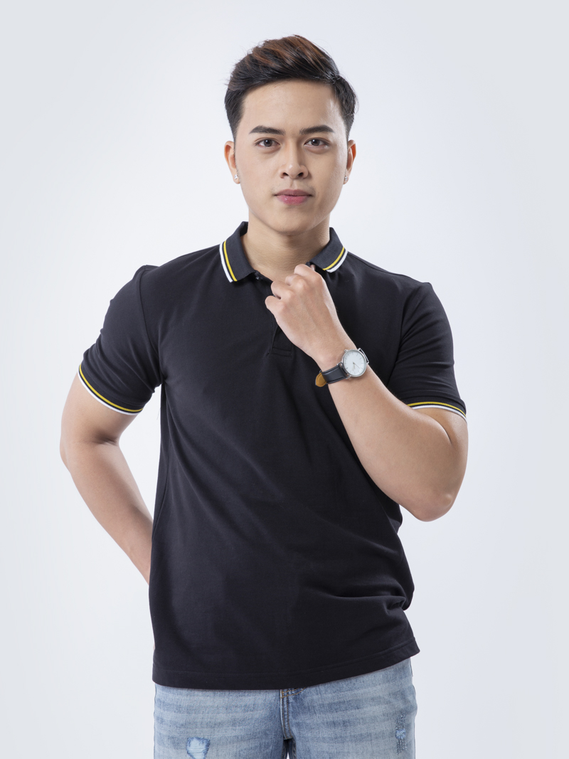 Áo Thun Polo AT840 Màu Đen - Mã SP: AT840-DEN