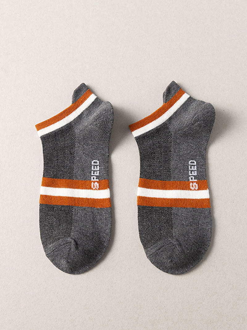 Vớ Cổ Ngắn Phối Màu VO012 Màu Xám Chuột Đậm - Mã SP: VN012-XCD