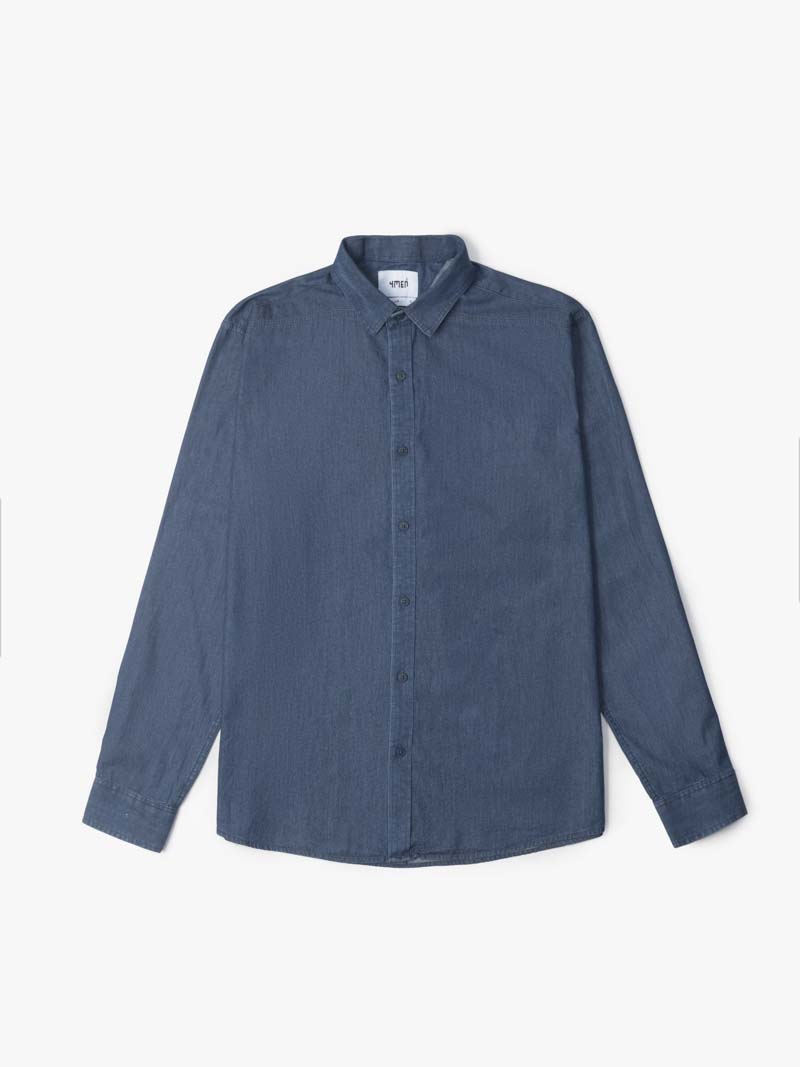 Áo Sơ Mi Denim Rã Tam Giác Form Regular SM134 - Mã SP: SM134