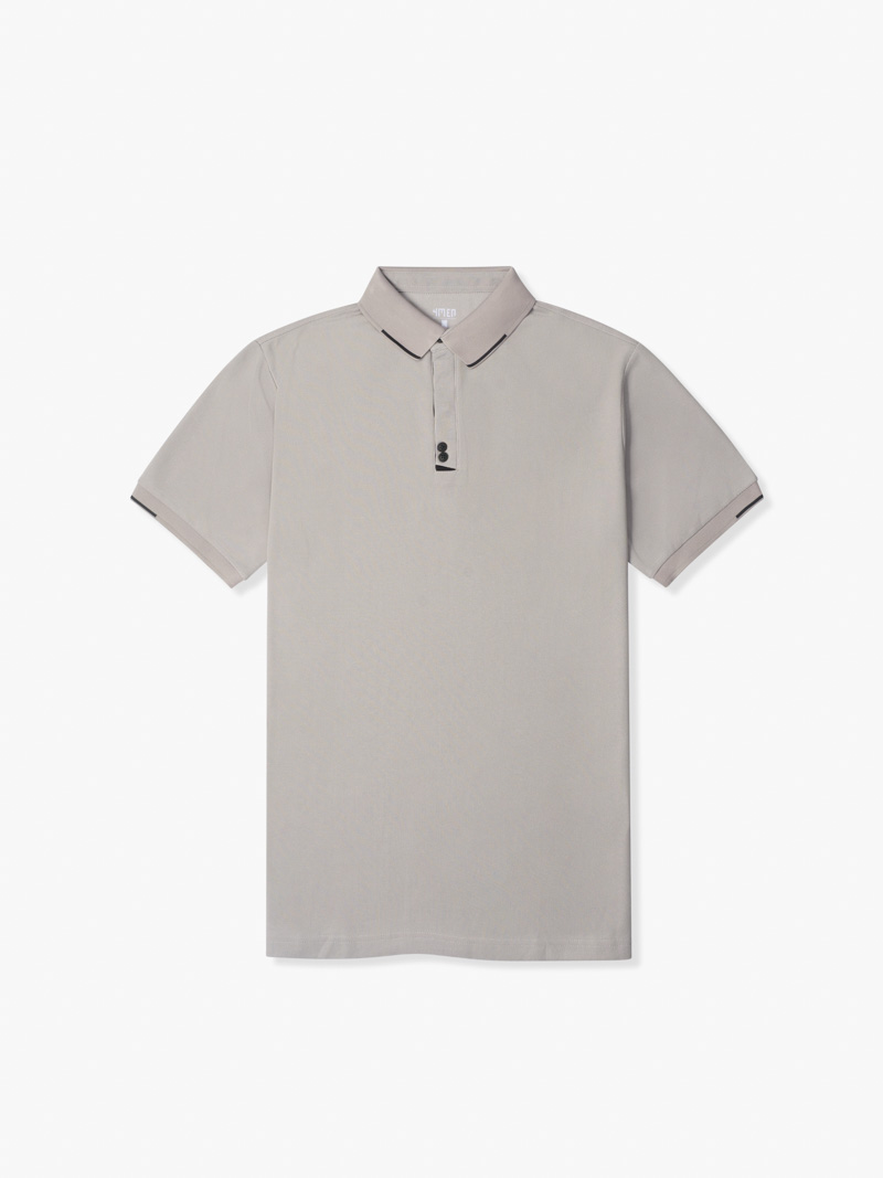 Áo Polo Tổ Ong Trụ Hai Màu Form Regular PO110 Màu Xám - Mã SP: PO110-XAM